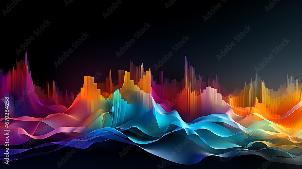 abstract representation of market volatility , dynamic blend of ...