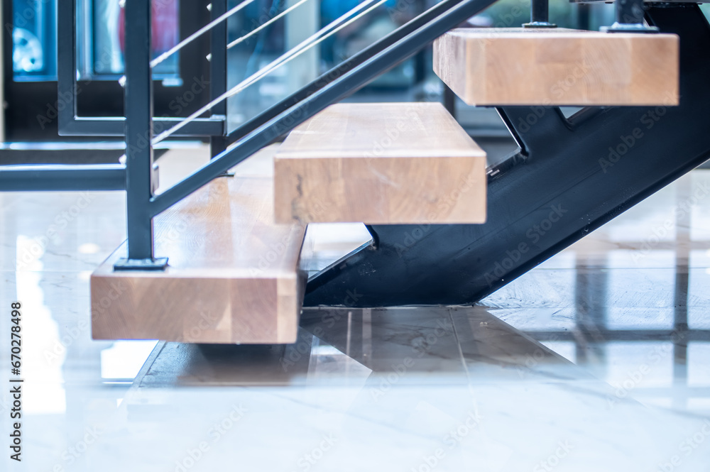Poster modern railing ans stair at new finished building – Wall Art ...