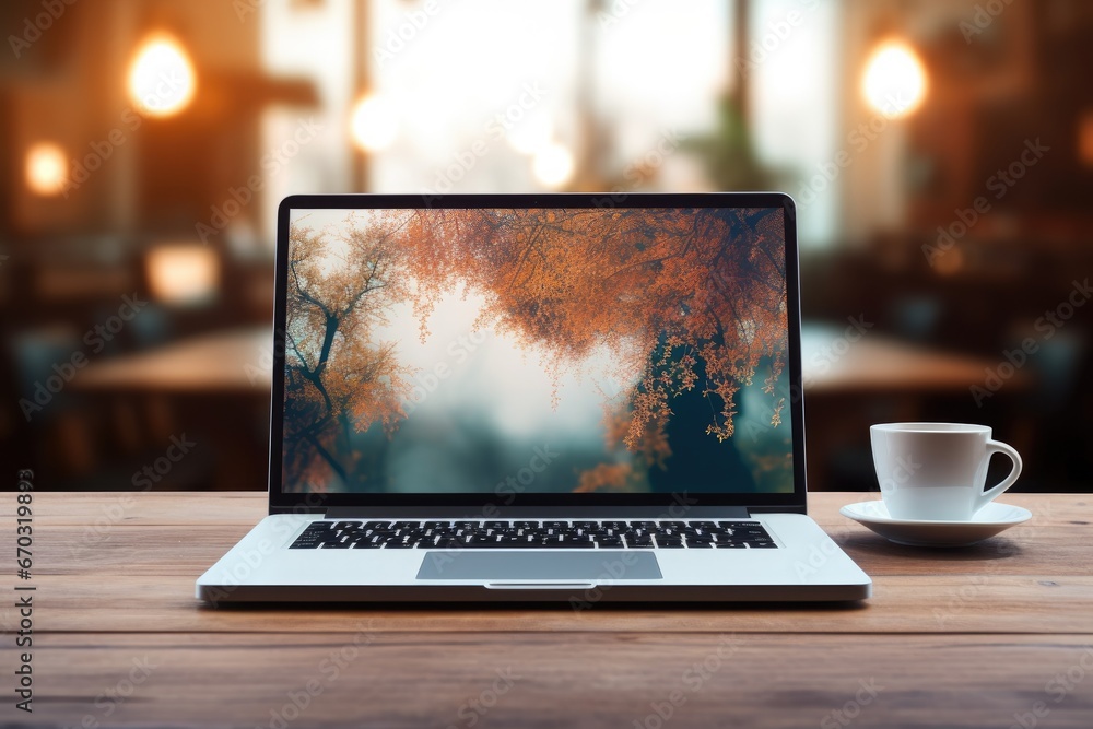 coffee table screen blank laptop desk macbook computer monitor desktop ...