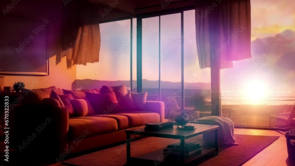 luxury living room, animated virtual backgrounds, stream overlay loop ...