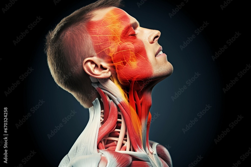 neck pain male anatomy sportsman holding head cervi back injury ...
