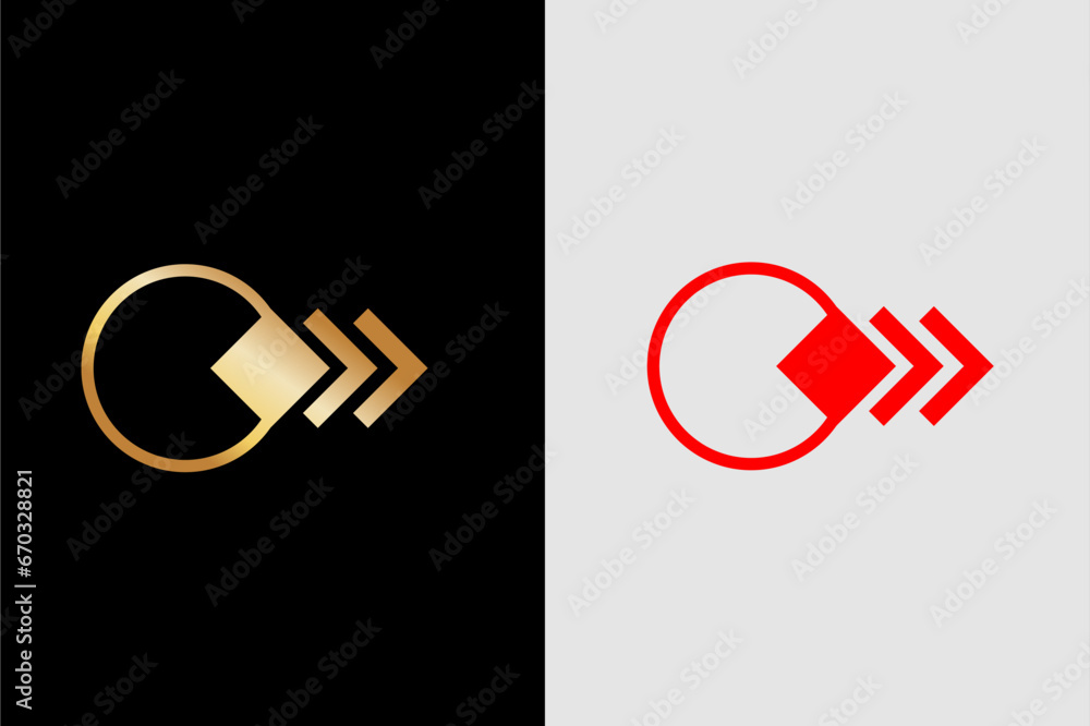 Vector shape Eyeball sees the future. Abstract emblem, design concept ...