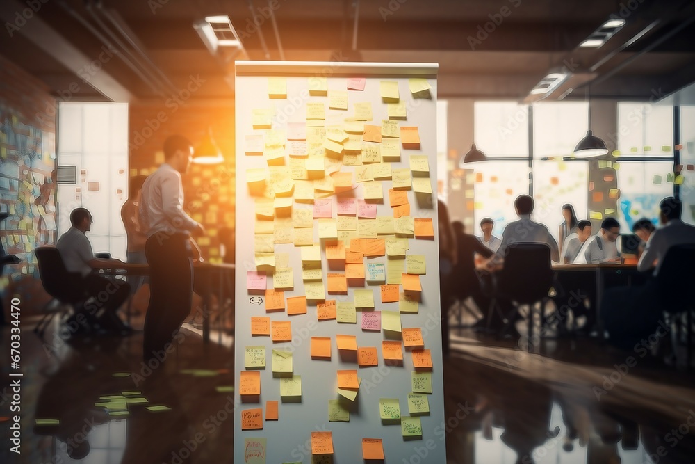 concept brainstorming idea share notes it post use office meeting ...