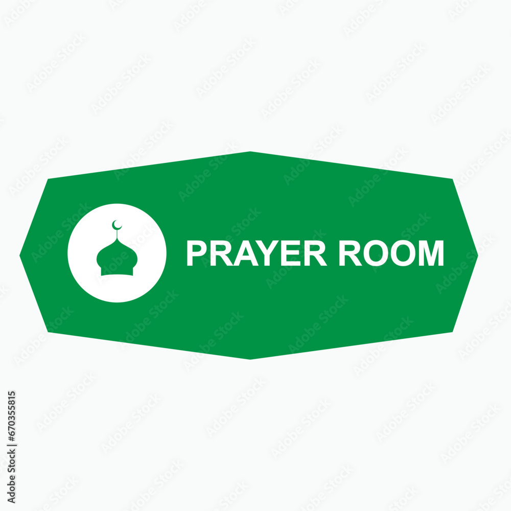 Prayer Room, Mosque Icon. Muslim Praying Area. Shalat Place Symbol for ...