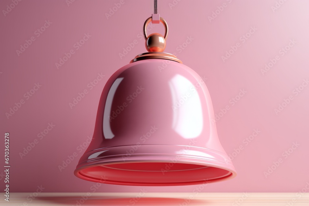 Subtle pastel pink notification bell, with a faint highlight on the one ...