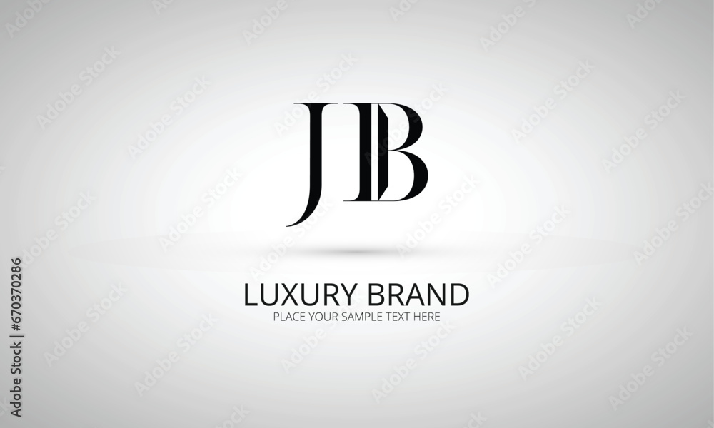 JB J jb initial logo | initial based abstract modern minimal creative logo, vector template ...