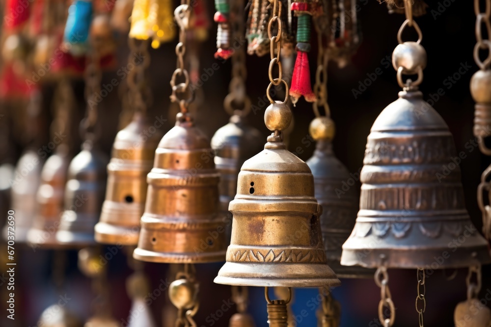 ceremonial bells used in hindu rituals Stock Photo | Adobe Stock