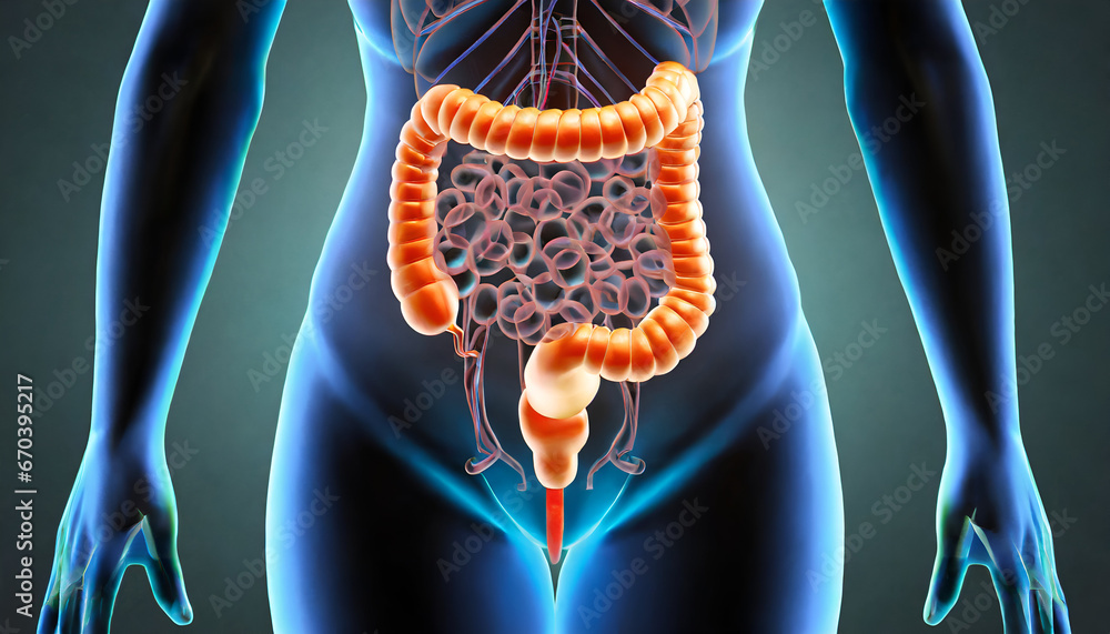 3D Visualization of the Anterior Human Large Intestine Tract in ...