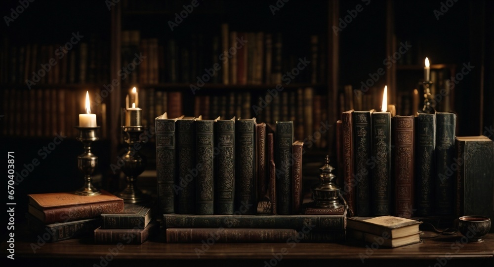 Arcane Knowledge: A Moody Display of Magical Texts and Artifacts Stock ...