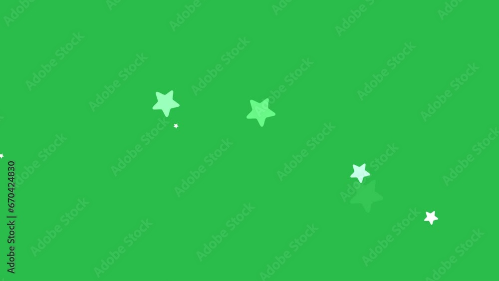 Moving stars motion graphic effects on green screen background. Stock ...