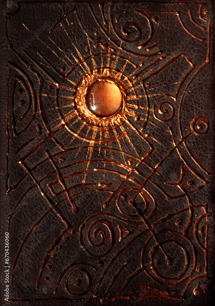 Abstract mystic background with magic elements, fantasy book cover with ...