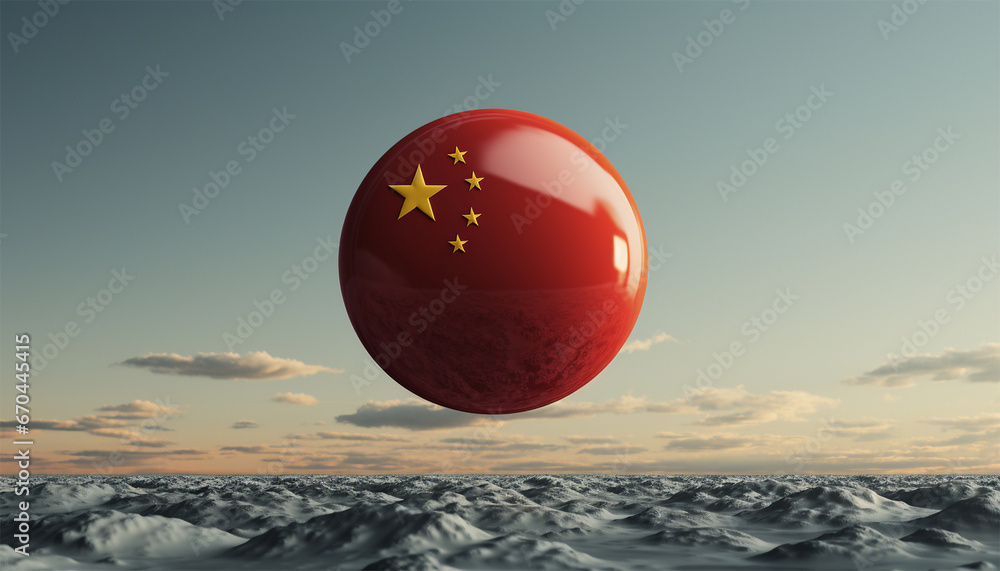 Flag of china and the earth. world domination. China with embedded flag ...