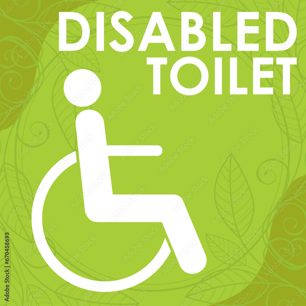 Disabled toilet icon in trendy outline style design. Vector graphic ...