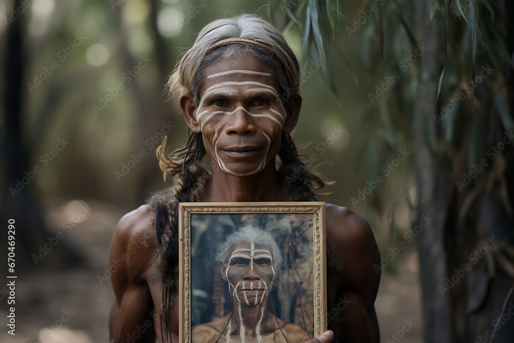 tribal man making art, tribal artist, tribal human showing his tribal ...