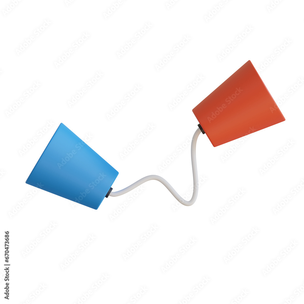 3D Model of Plastic Cup Phone with Simple Yet Effective Design. Plastic ...