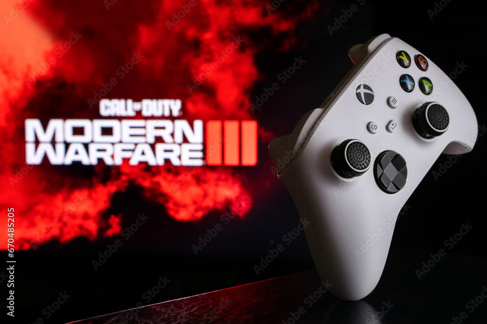 Dnipro, Ukraine, 28 september 2023: Xbox Series S controller with Call ...