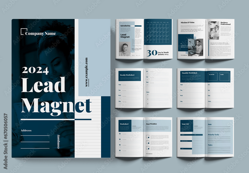 Lead Magnet Workbook Template Layout Stock Template | Adobe Stock