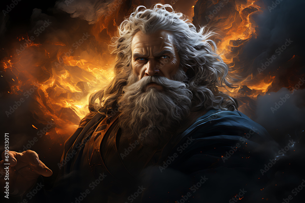 Zeus, king of the gods, who was also the god of sky and thunder, chief ...