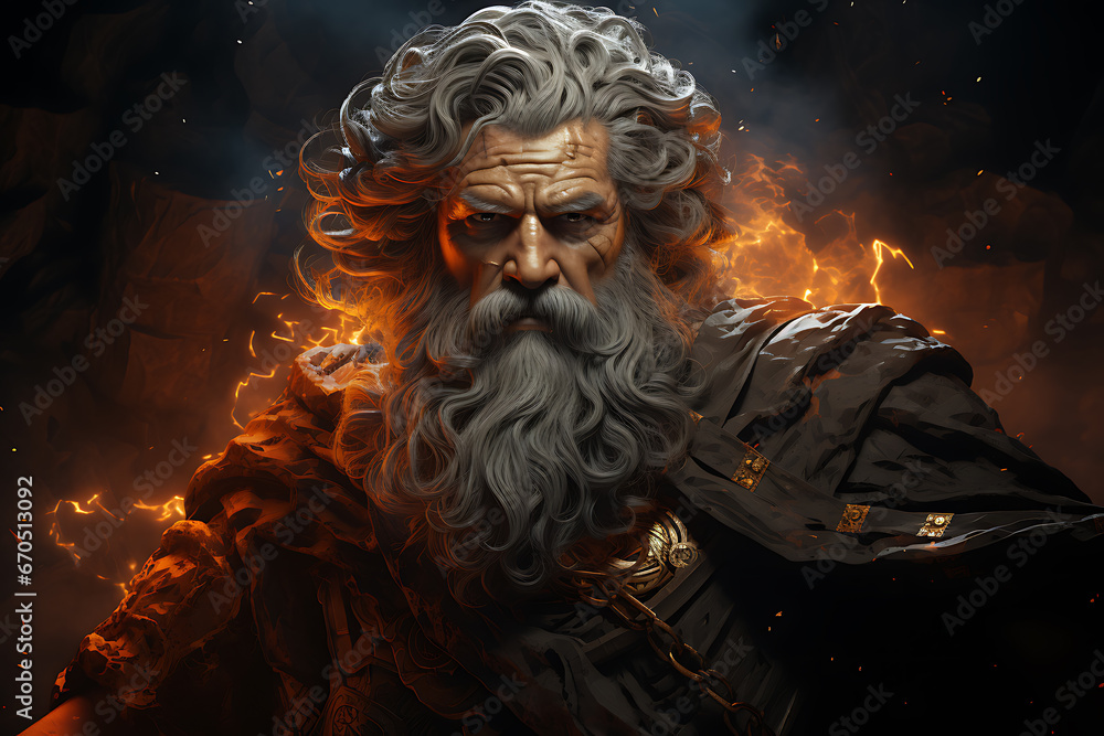 Zeus, king of the gods, who was also the god of sky and thunder, chief ...