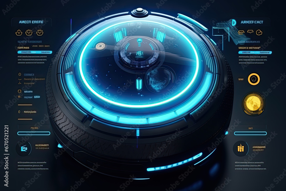 Futuristic looking robot vacuum cleaner Stock Photo | Adobe Stock