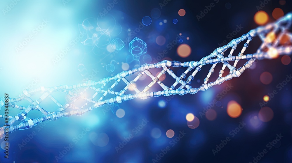 Abstract medical background DNA research, molecule, genetics, genome ...