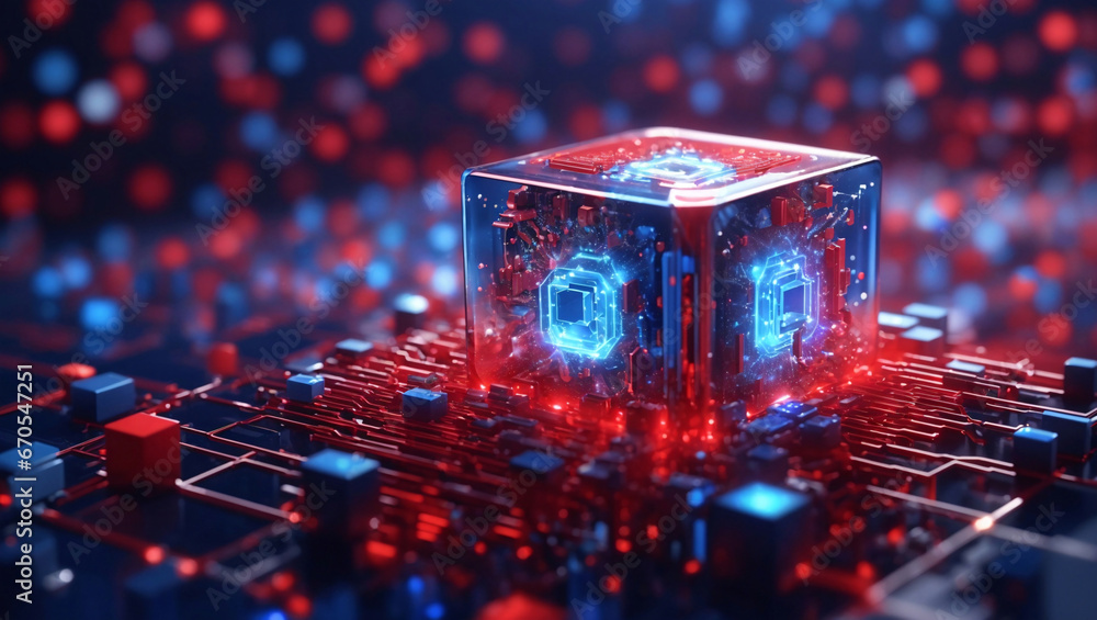 processing unit chipset that illustrates a cybersecurity concept:DDoS ...