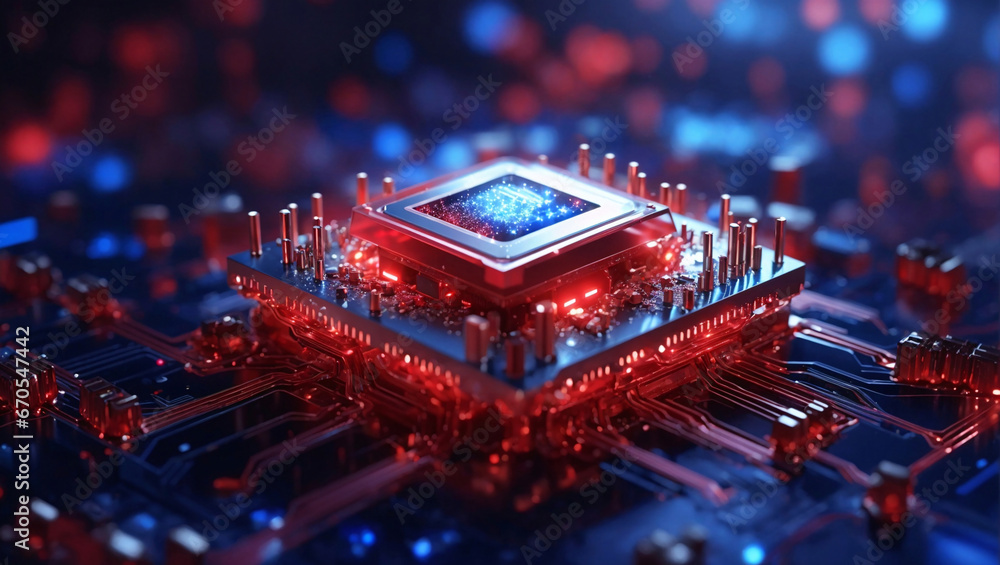 processing unit chipset that illustrates a cybersecurity concept:DDoS ...