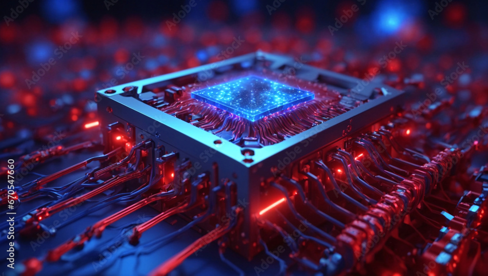 processing unit chipset that illustrates a cybersecurity concept ...