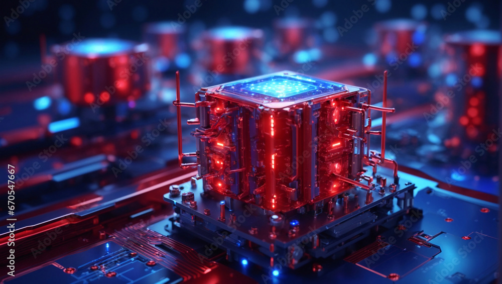 processing unit chipset that illustrates a cybersecurity concept:DDoS ...