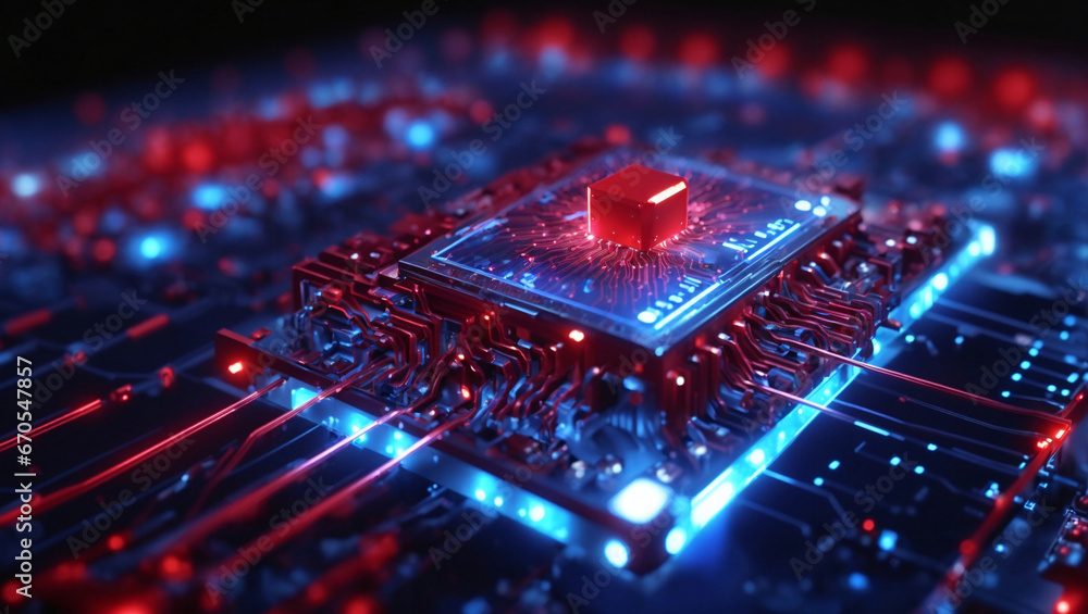 processing unit chipset that illustrates a cybersecurity concept ...