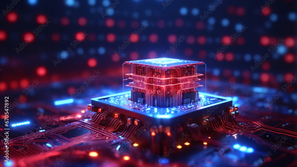 processing unit chipset that illustrates a cybersecurity concept:DDoS ...