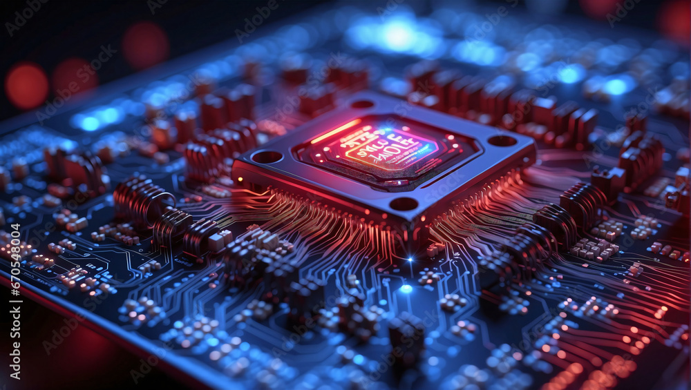 processing unit chipset that illustrates a cybersecurity concept:DDoS ...