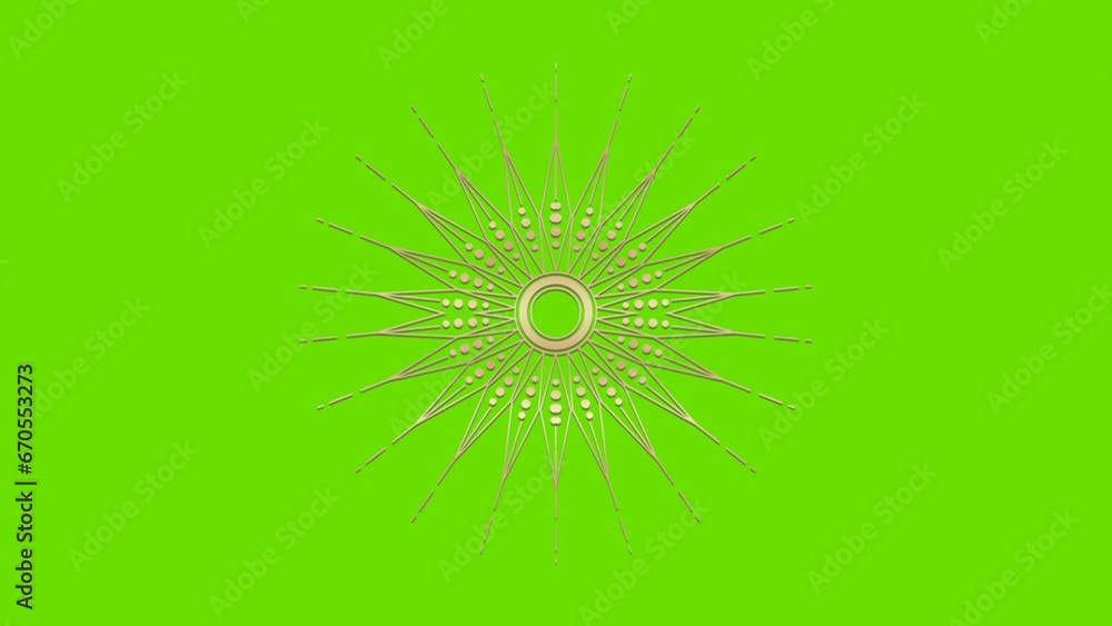 Art Deco Gatsby Golden Partitions animation on green screen. Incl ALPHA ...