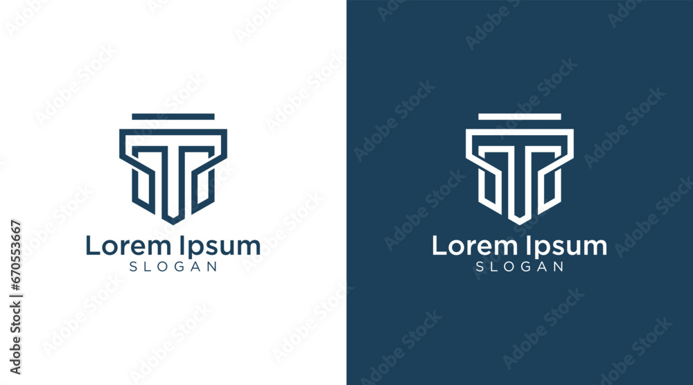 MT logo design template. MT or TM logo monogram icon Stock Vector ...