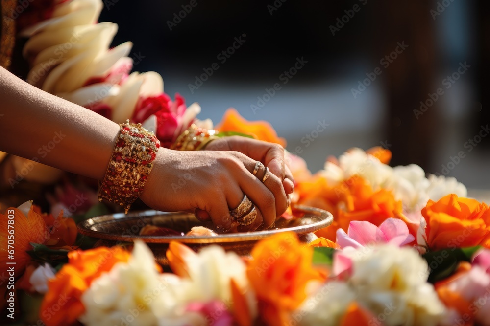 Hindu Rituals: Group of women in traditional attire performing a ...