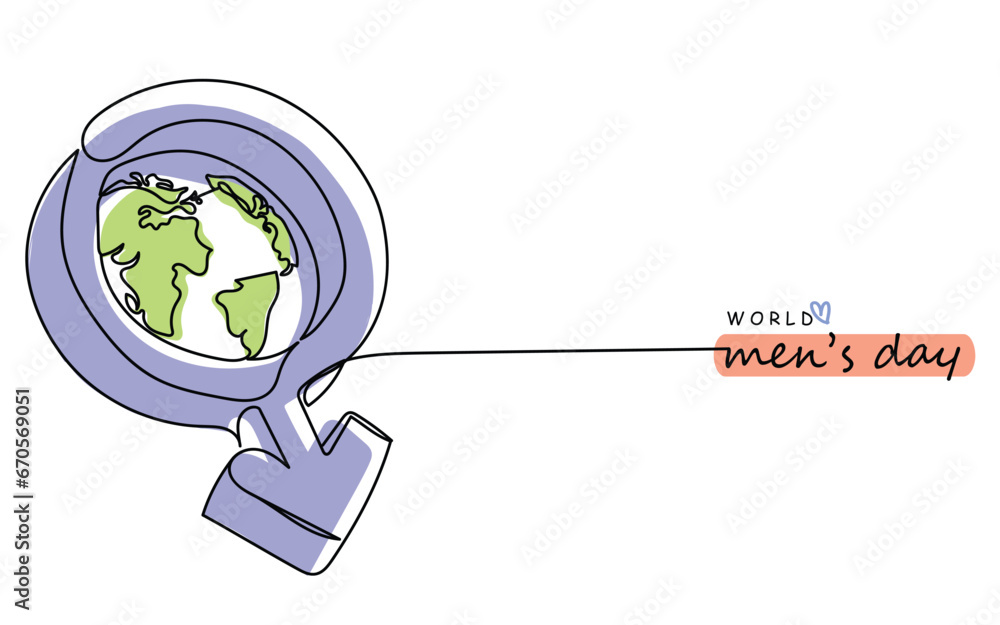 International men's day in november. Poster design concept with ...