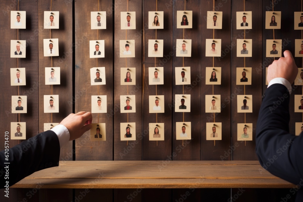 Candidate Selection: Finger selecting a standout digital figure from a ...