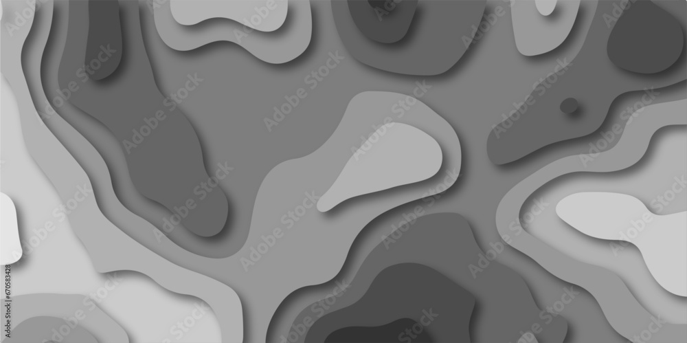 Paper cut 3d render topography abstract ,beautiful color palette colors ...