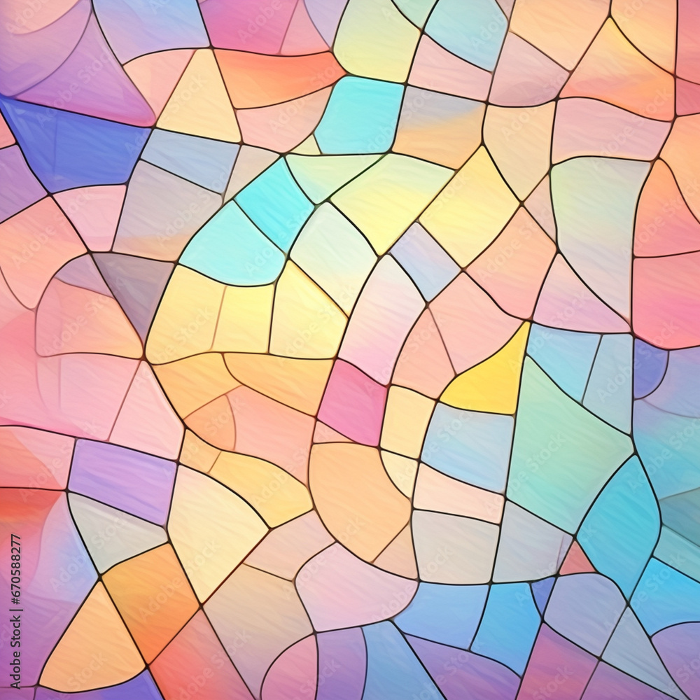 pastel mosaic-0001 Stock Illustration | Adobe Stock