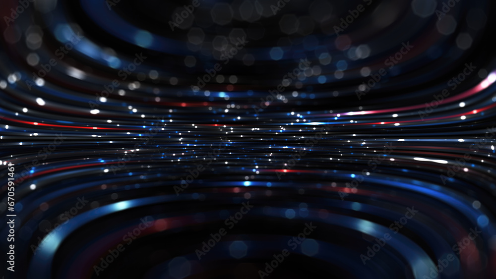 Dynamic streaks of light traversing across a black background. Stock ...
