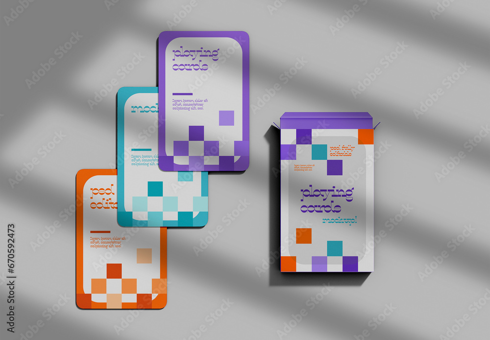 Playing Cards Mockup Stock Template | Adobe Stock