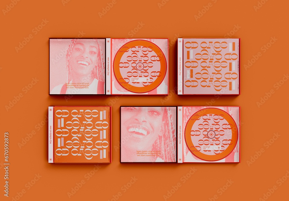 Top View of CD Mockup Stock Template | Adobe Stock