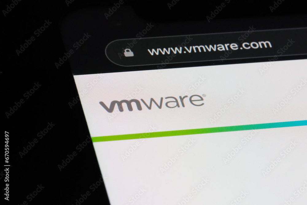 Shanghai,China-Oct.31st 2023: VMware company brand logo on official ...