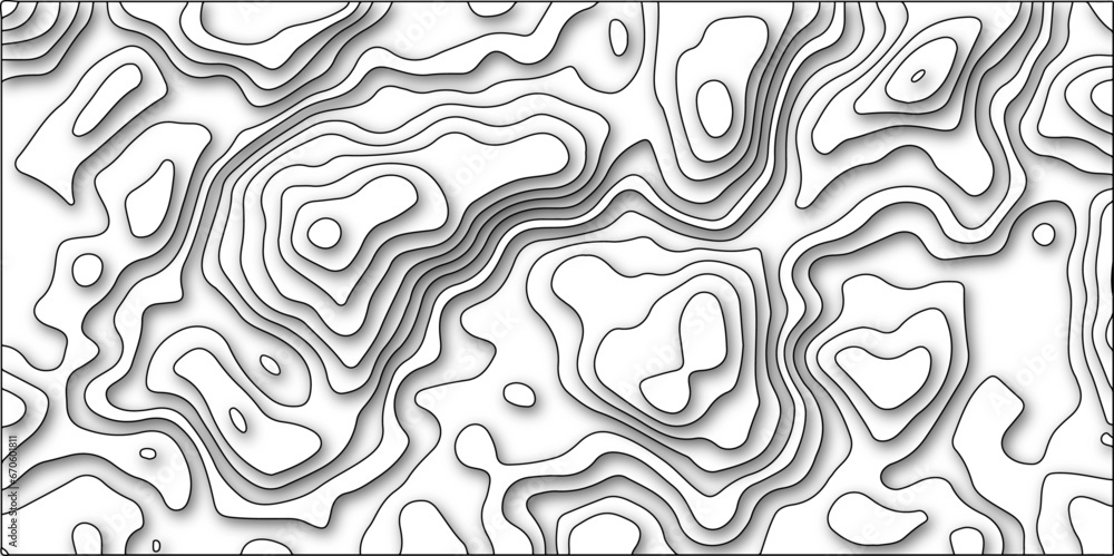 Trending modern abstract paper cut out Contour map background ...