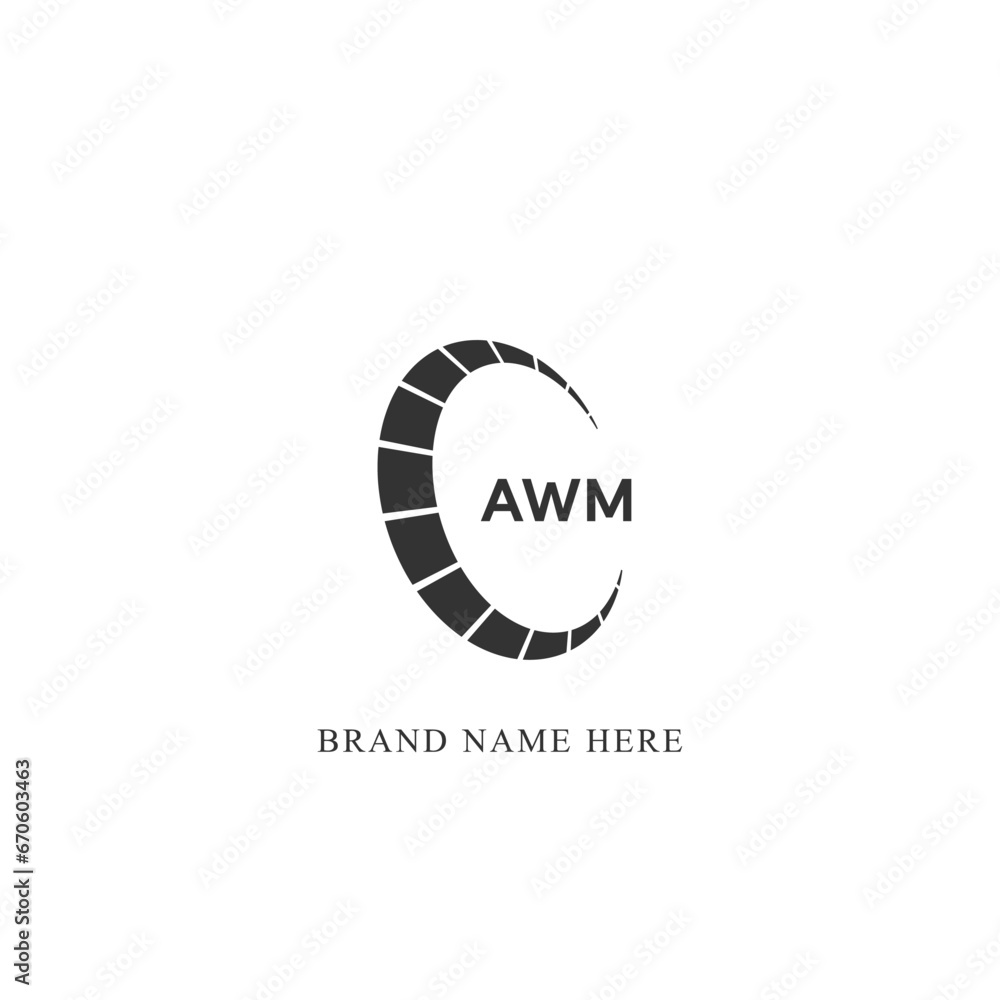 AWM logo. A W M design. White AWM letter. AWM, A W M letter logo design ...