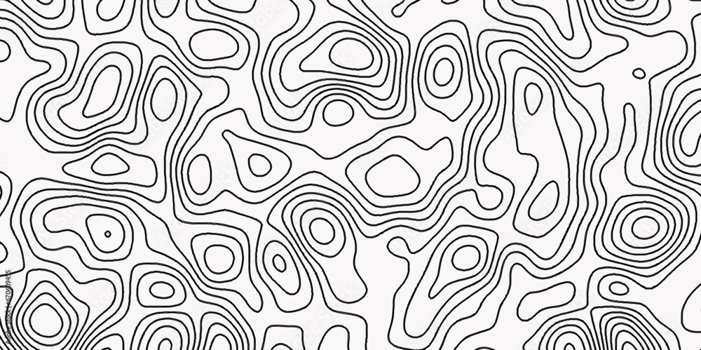 Vintage contour mapping of maps.Ocean topographic line map with curvy ...