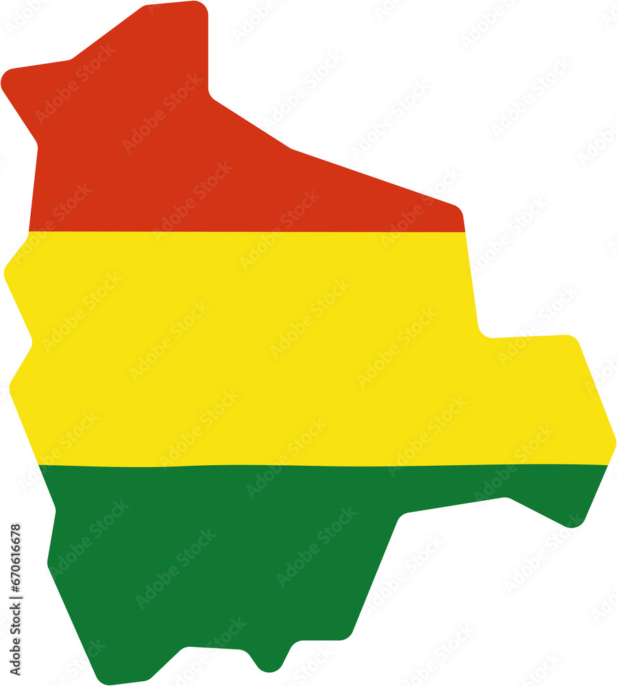 drawing of bolivia flag map. Stock Illustration | Adobe Stock