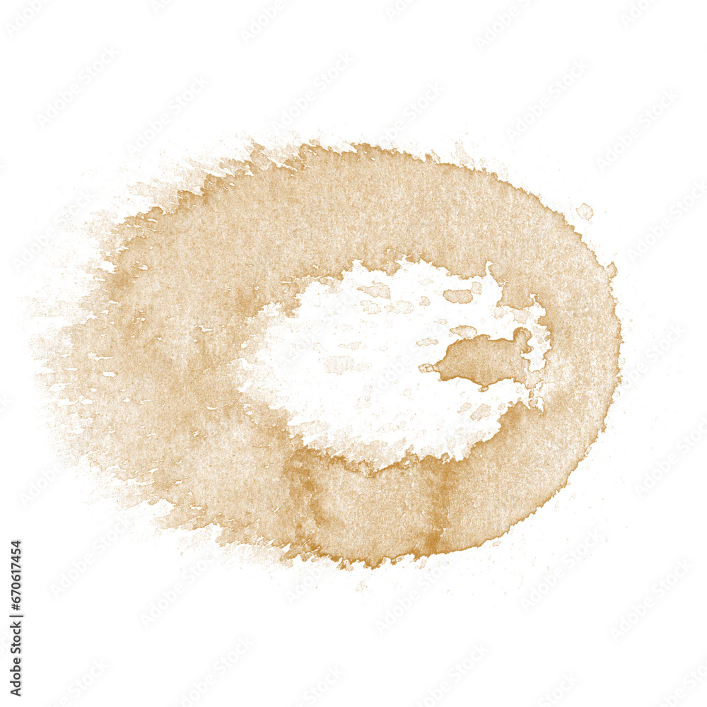 Coffee, chocolate, liquid stains isolated on a white background ...