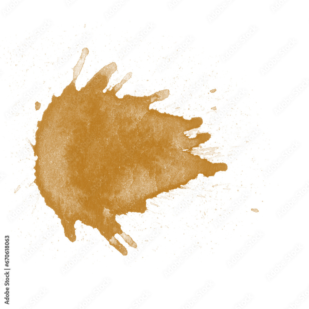 Coffee, chocolate, liquid stains isolated on a white background ...