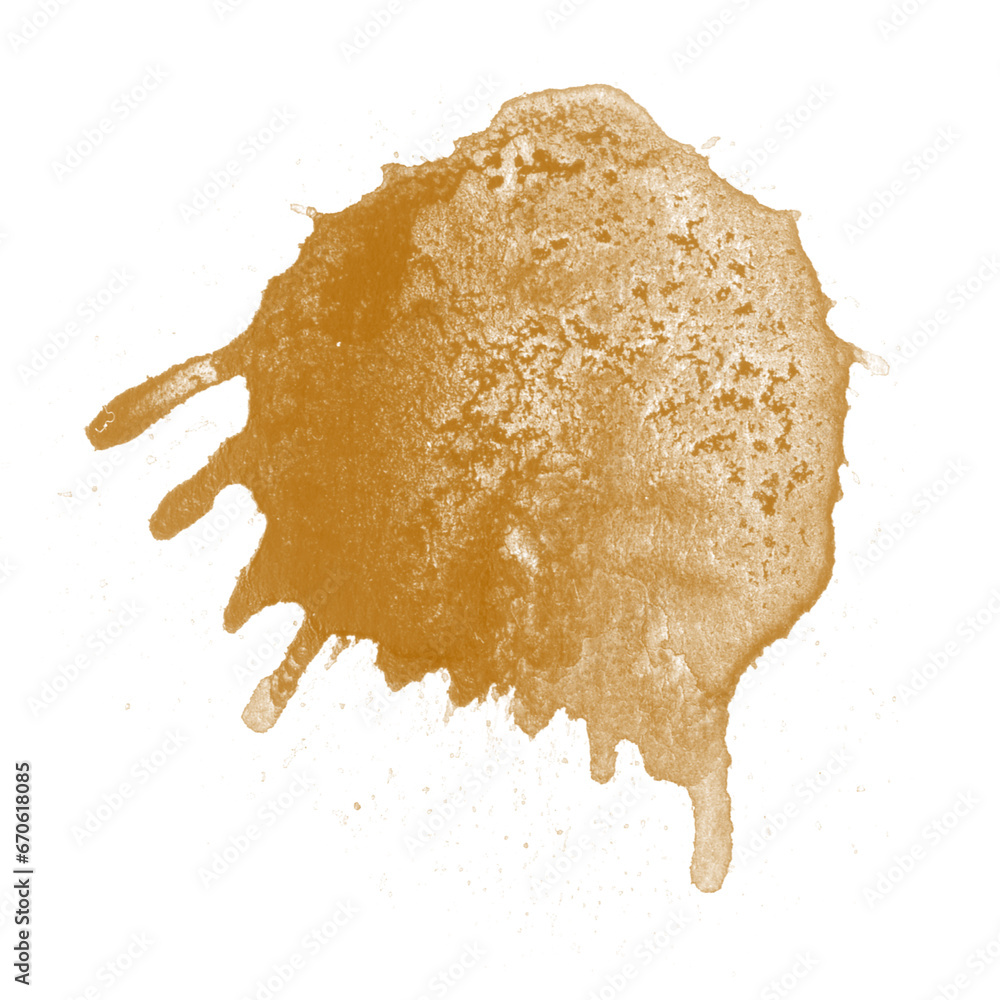 Coffee, chocolate, liquid stains isolated on a white background ...